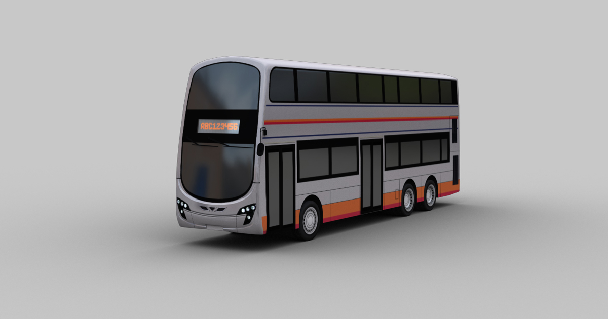 City bus lowpoly 8 | 3D Land | Unity Asset Store