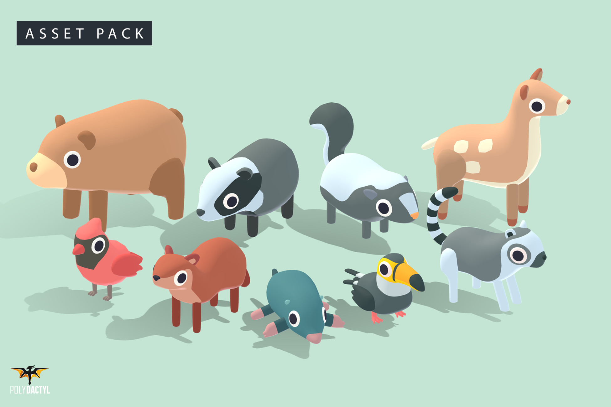 Quirky Series - Forest Animals Vol 2 | 3D Animals | Unity Asset Store