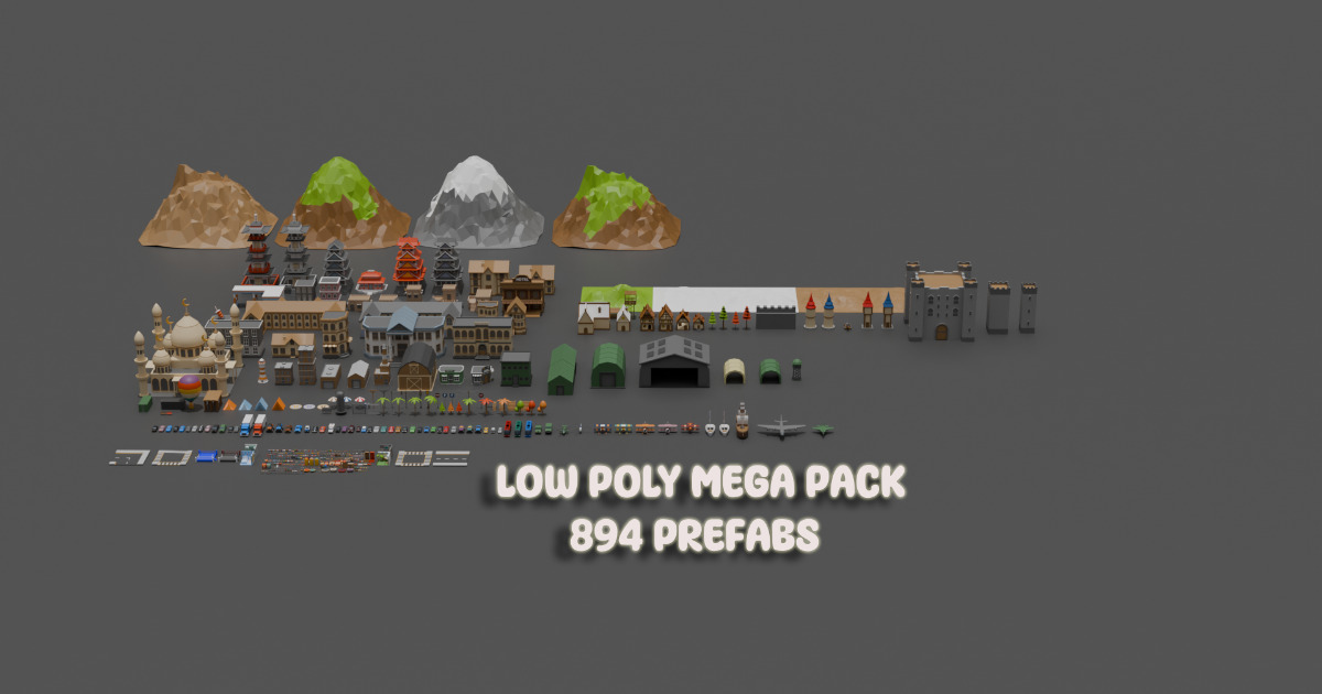 Low Poly Mega Pack | 3D Props | Unity Asset Store