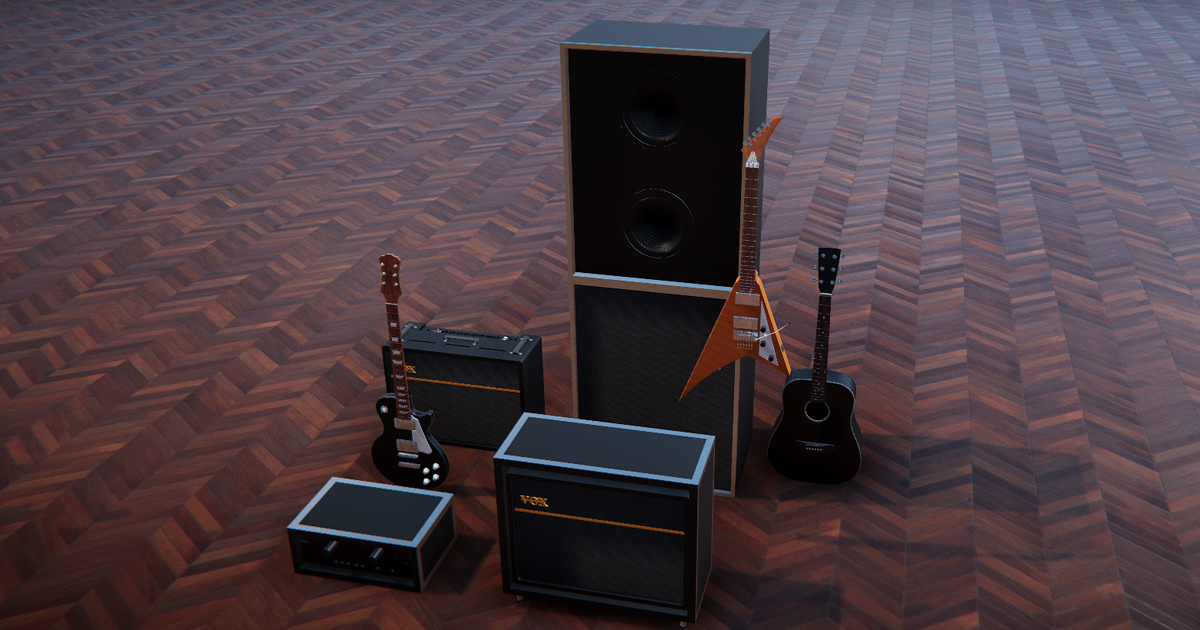 Guitars and Amps | 3D Electronics | Unity Asset Store