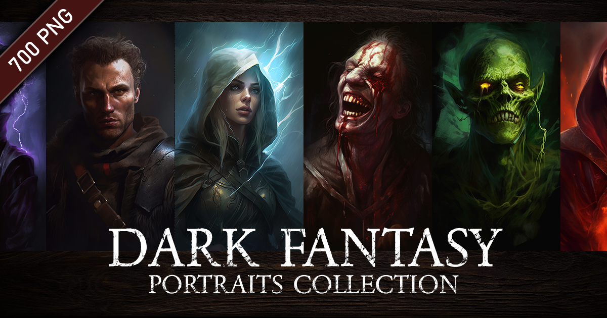 Dark Fantasy Portraits Collection | 2D | Unity Asset Store
