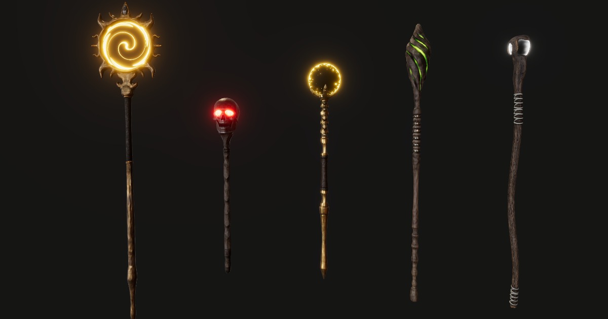 Animated Magic Staff Package | 3D Props | Unity Asset Store