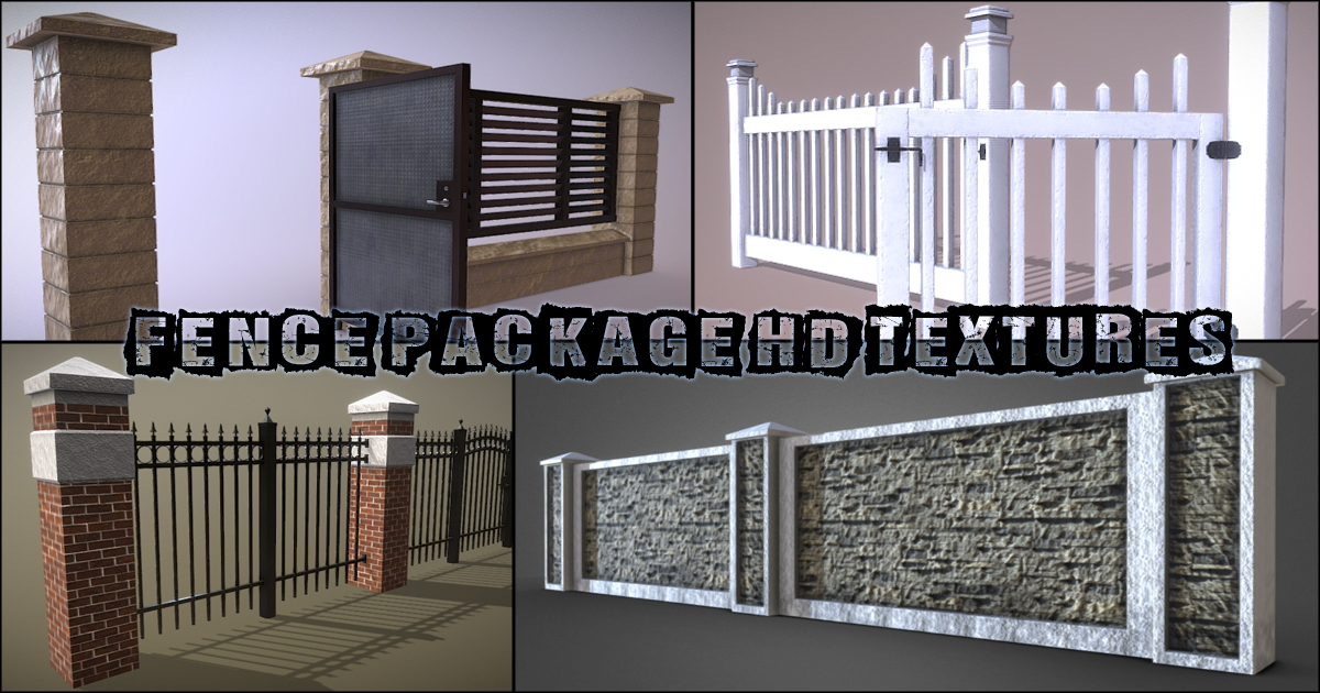 Fence Package HD Textures | 3D 외부소품 | Unity Asset Store