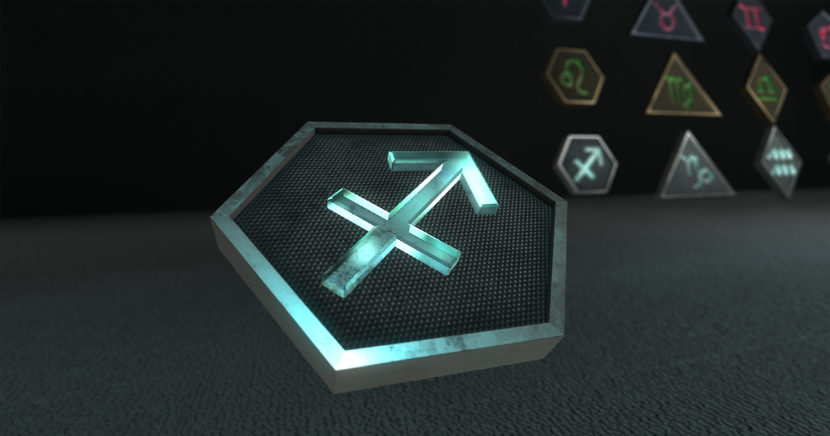 PBR Crystal Zodiac Emblem/Key Pack | 3D Props | Unity Asset Store
