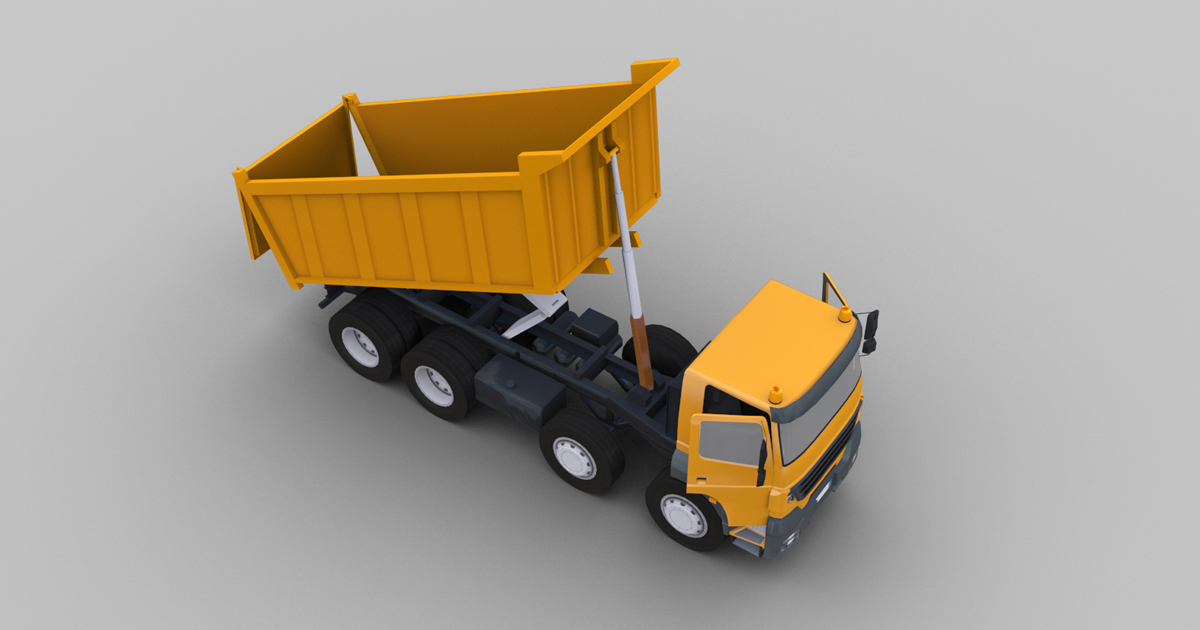 Lowpoly Dumper truck with interior | 3D Land | Unity Asset Store