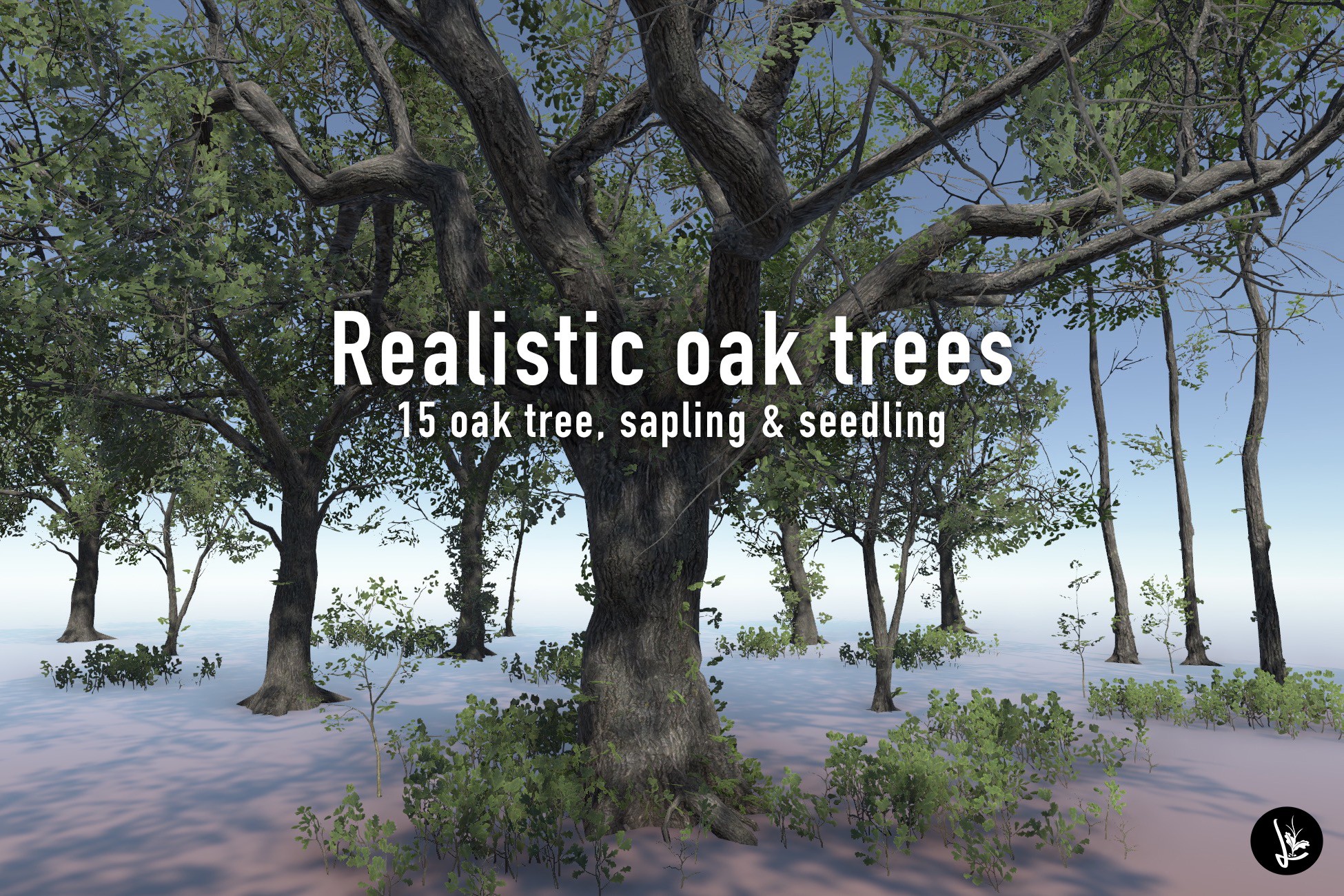 Realistic Oak trees by Lievre Studio