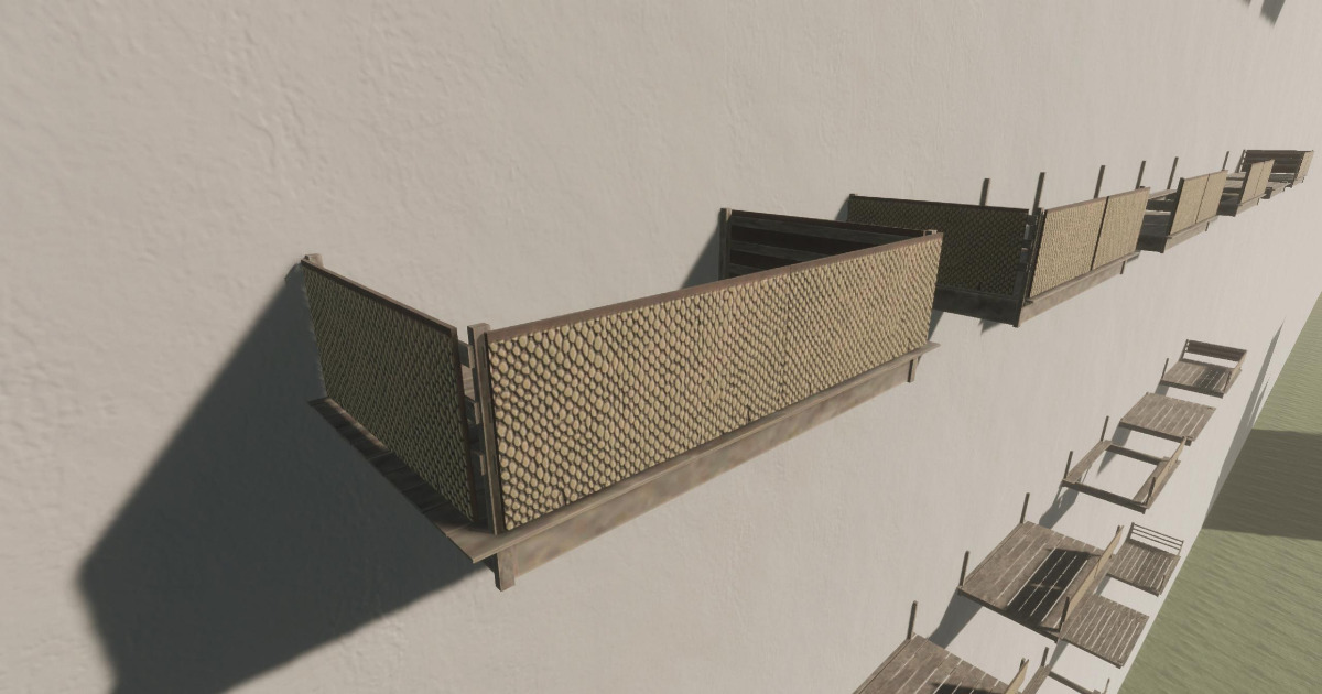 OWA Balconies & Scaffolding Pack 01 | 3D Exterior | Unity Asset Store