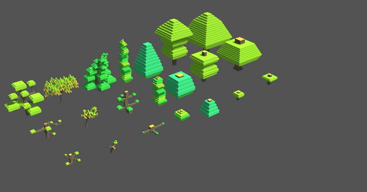 Simple Blocky Growing Trees | 3D Trees | Unity Asset Store