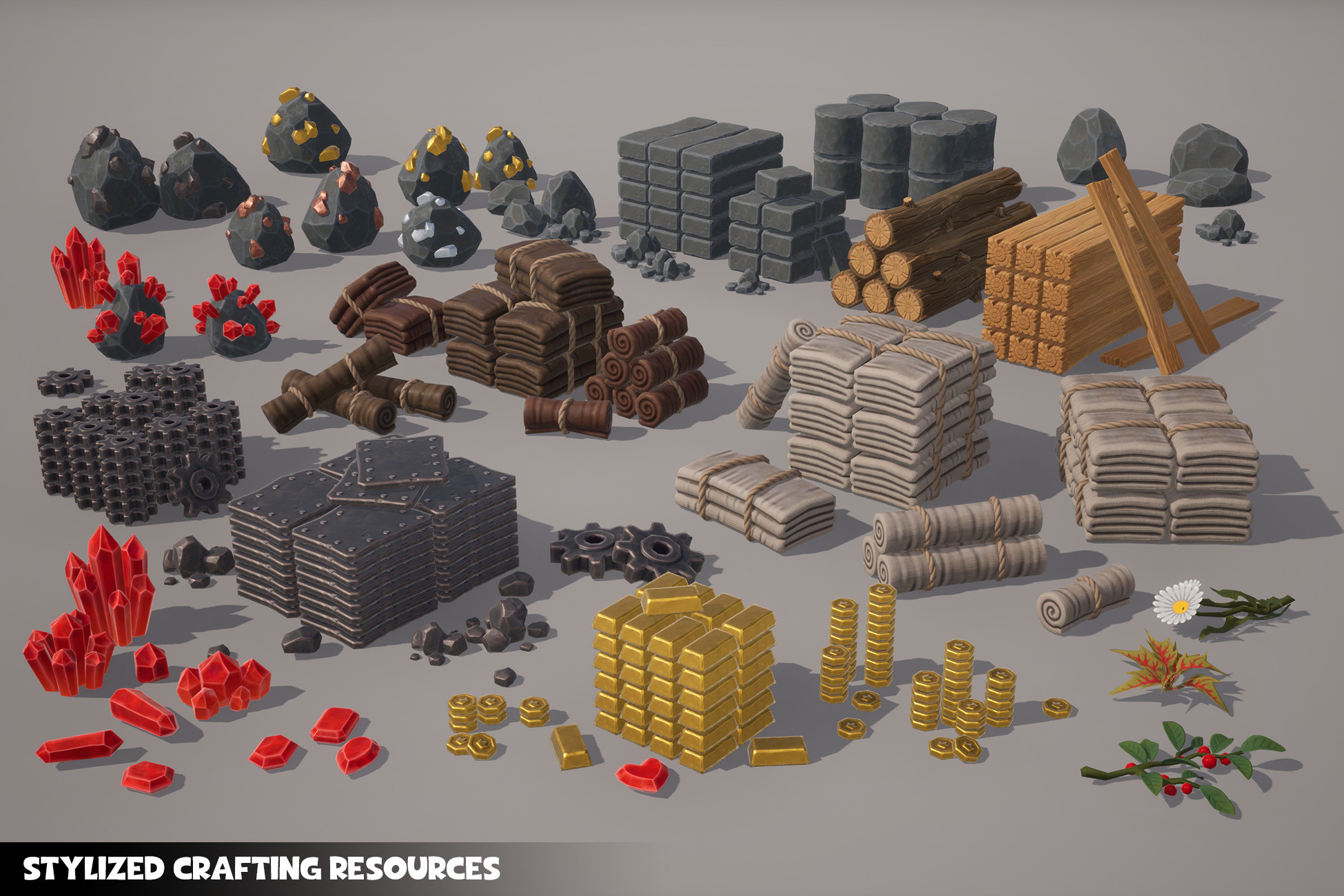 Stylized Crafting Resources | 3D Props | Unity Asset Store