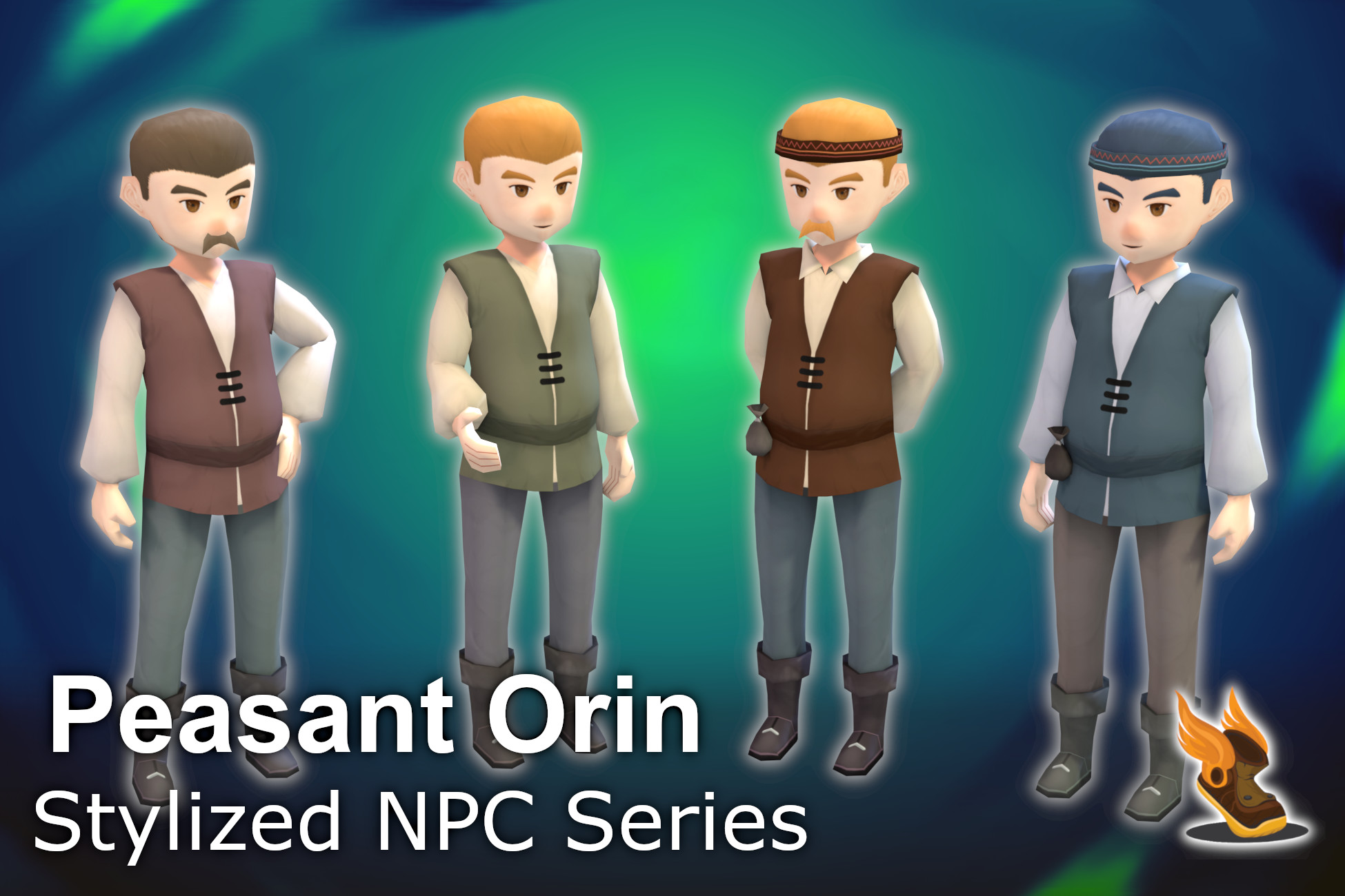 Stylized NPC - Peasant Orin | Characters | Unity Asset Store
