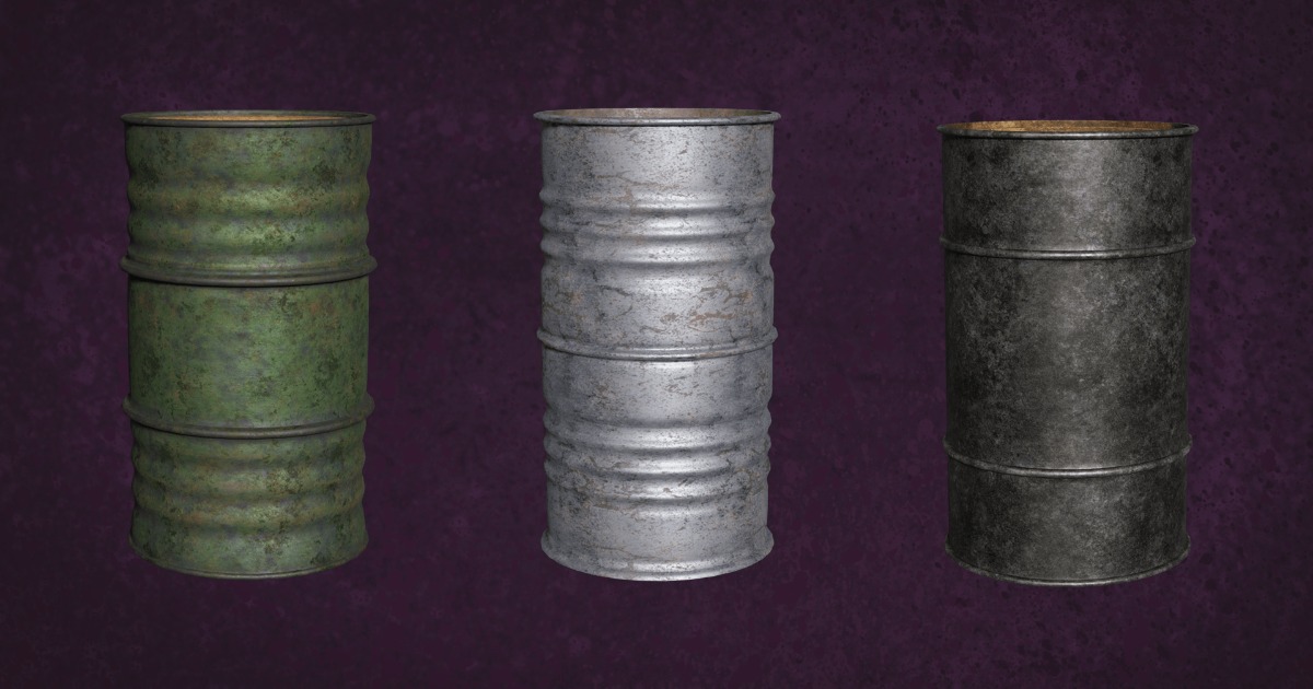 Metal Barrels Series Iron Relics Content G2A OpenLid | 3D 공장 | Unity ...