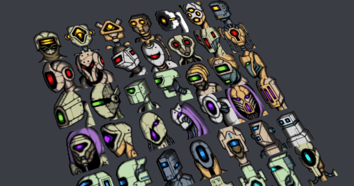 Unique Robot Portraits | 2D Characters | Unity Asset Store