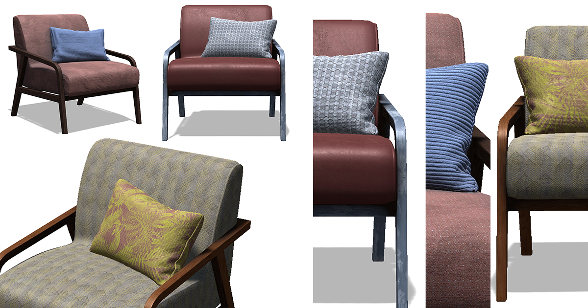 Woody_Armchair | 3D Furniture | Unity Asset Store