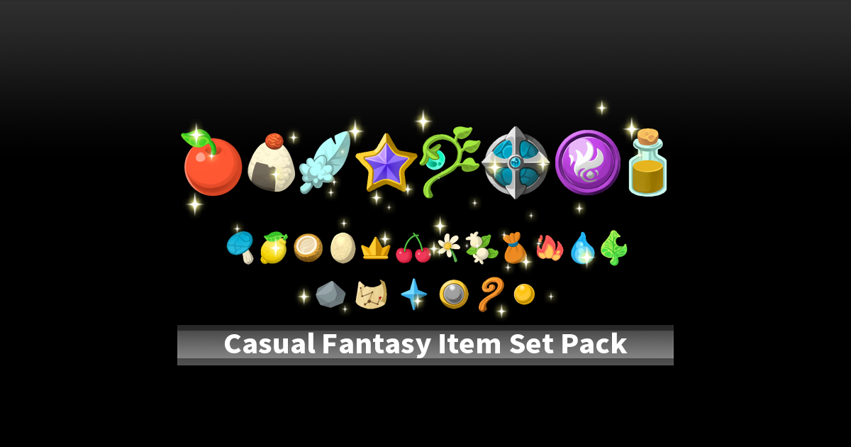 Casual Fantasy Item Set Pack | 2D Icons | Unity Asset Store