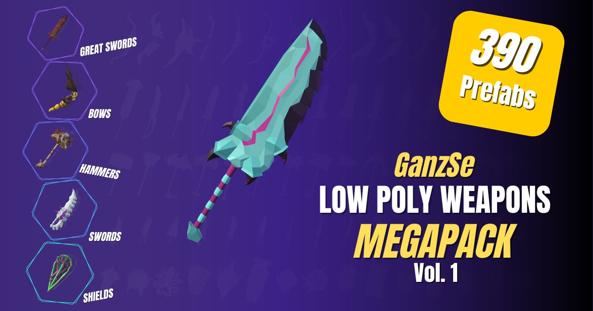 GanzSe Fantasy Weapons Megapack Vol.1 | 3D Weapons | Unity Asset Store
