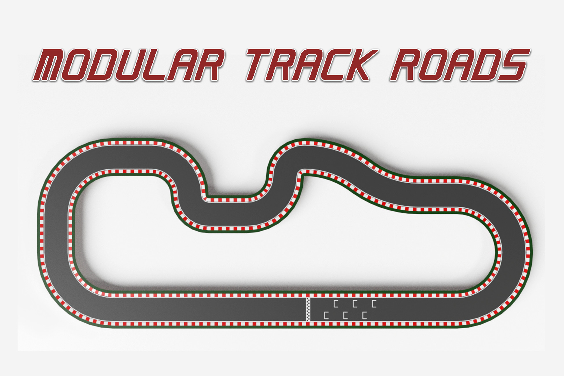 Modular Lowpoly Track Roads | 3D Roadways | Unity Asset Store