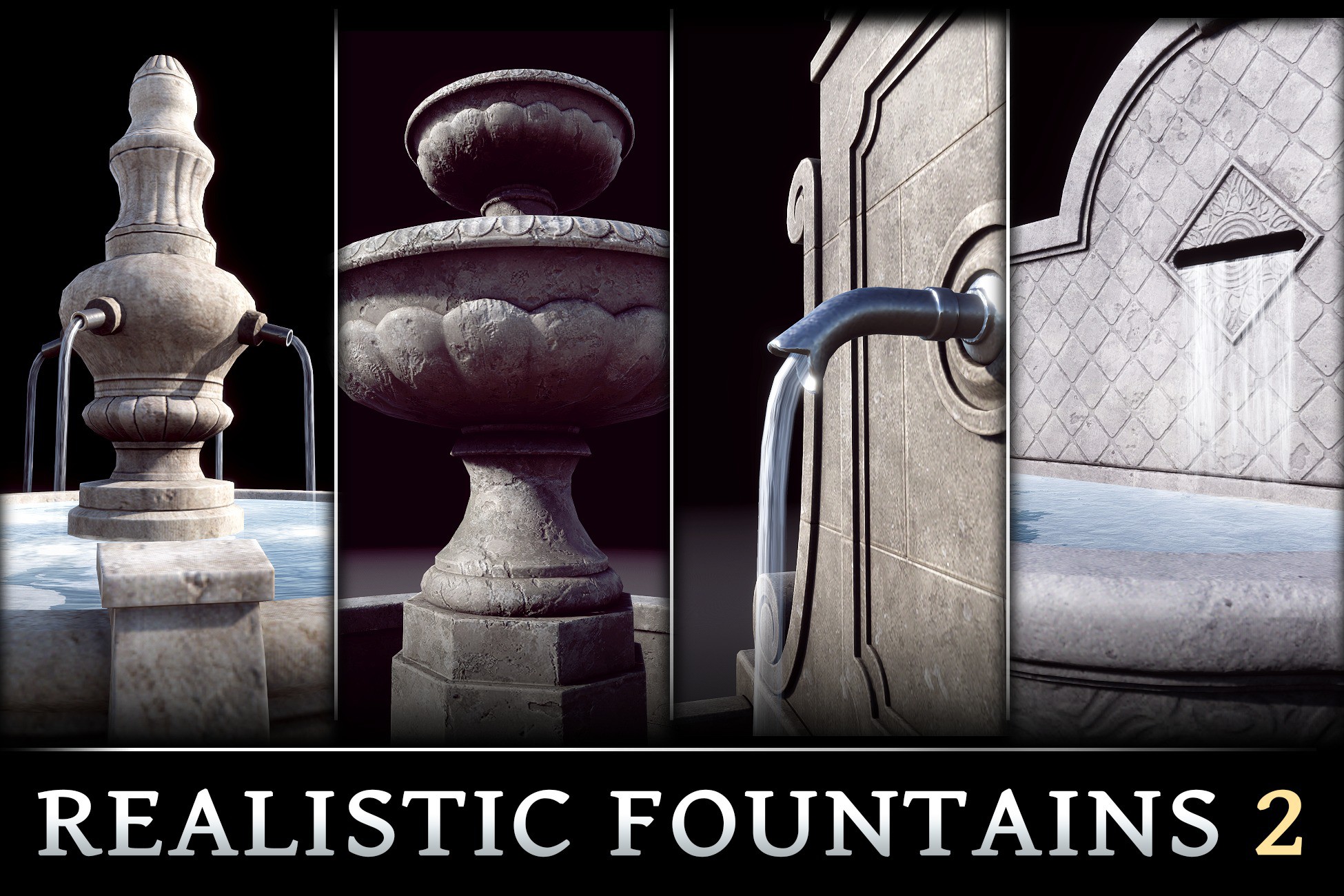 Realistic Fountains 2 | 3D Props | Unity Asset Store