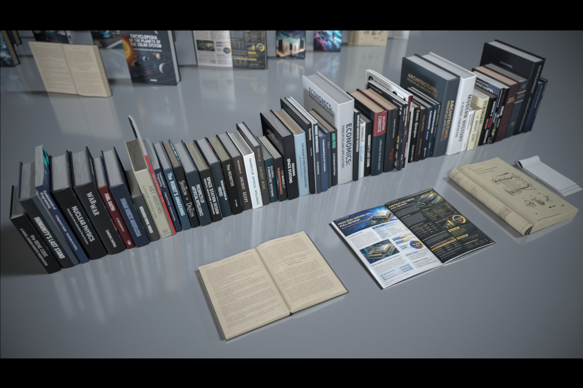 Modern Books Collection | 3D Props | Unity Asset Store