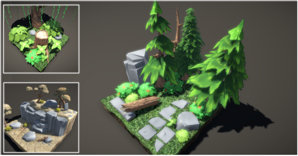 The Cool Low poly Stylized Nature pack | 3D Environments | Unity Asset ...