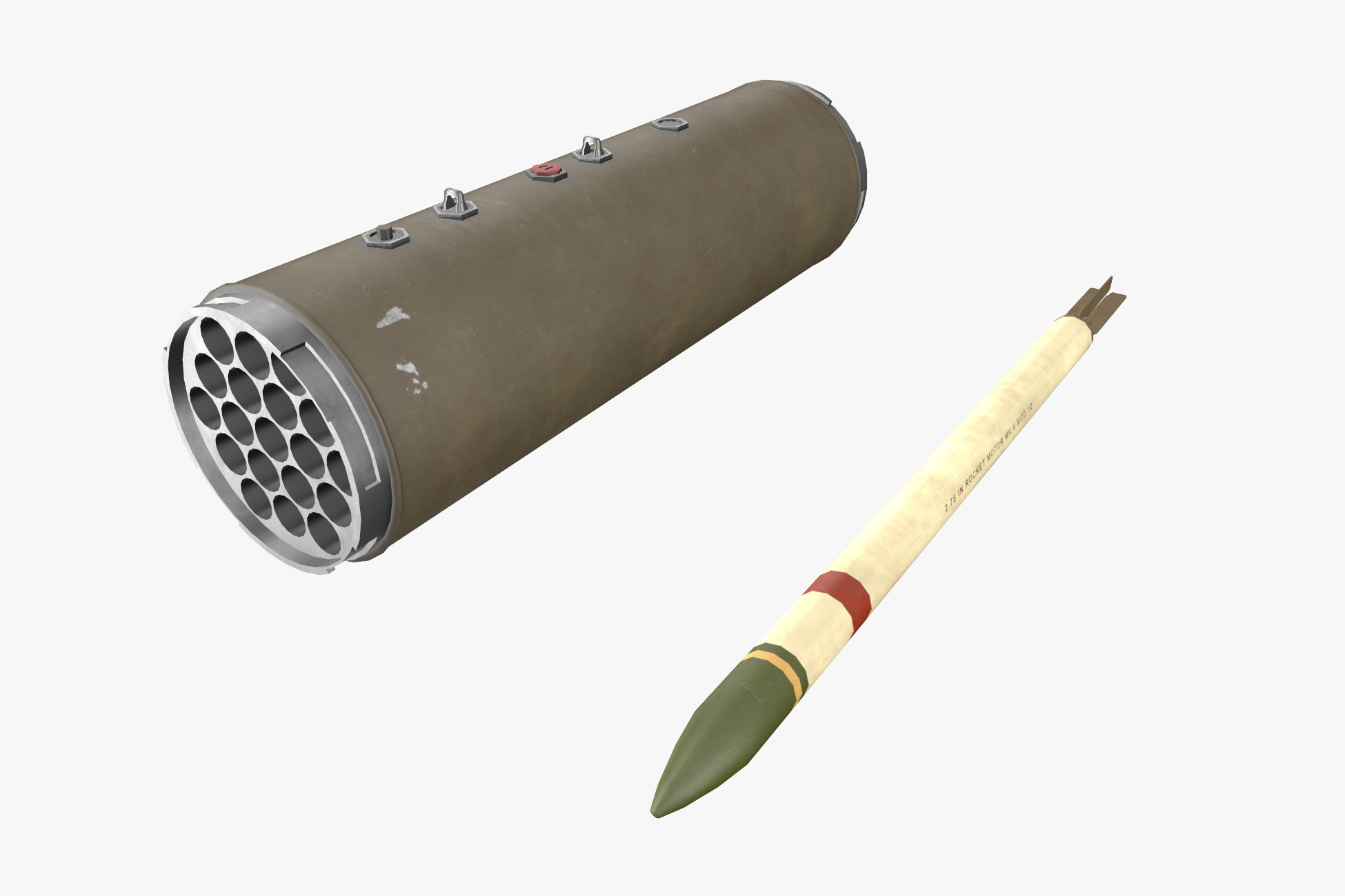 XM-159 Launcher With 2.75 Inch Missiles | 3D Weapons | Unity Asset Store