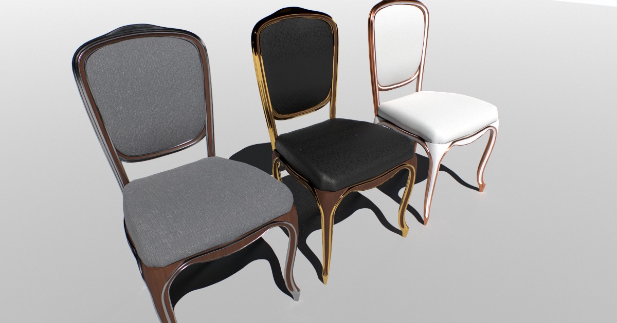 Vintage chair set | 3D Furniture | Unity Asset Store