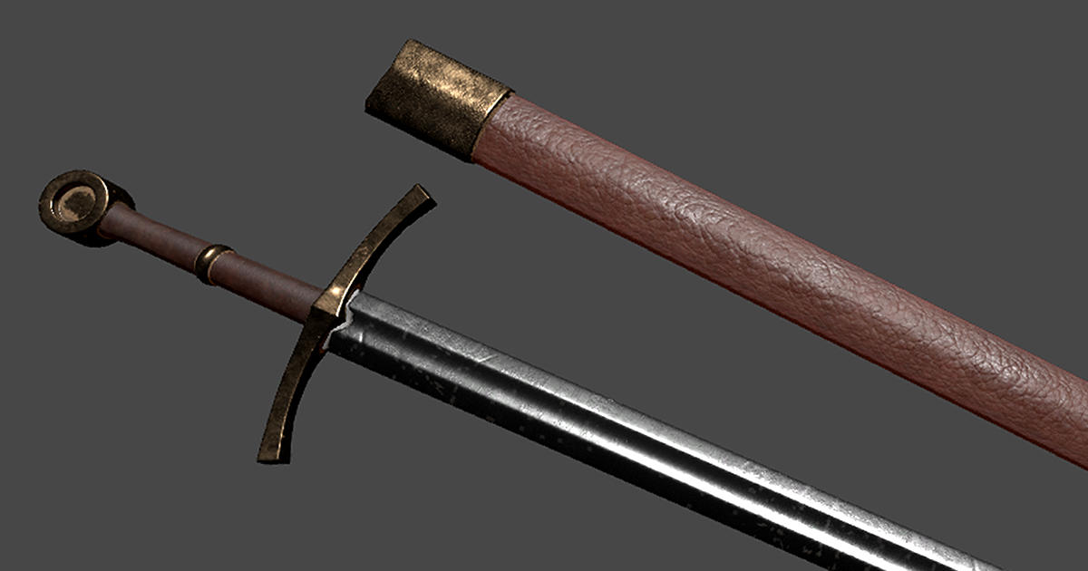 Longsword & Sheath 3D Model | 3D Weapons | Unity Asset Store