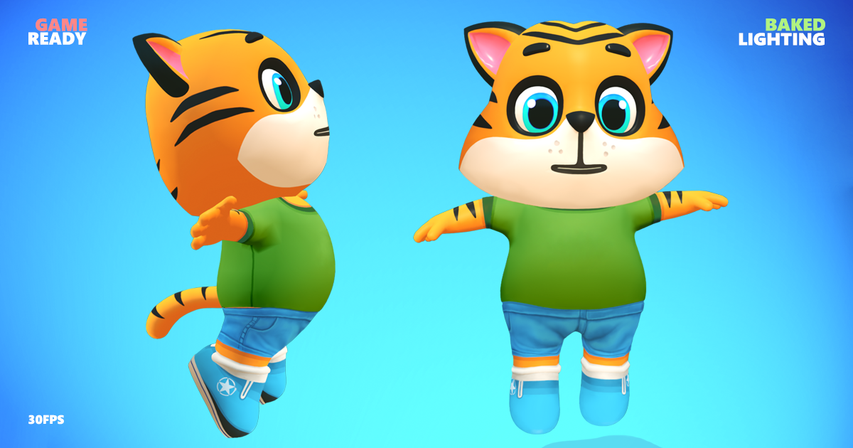 Tiger Cat Animated | 3D 動物 | Unity Asset Store
