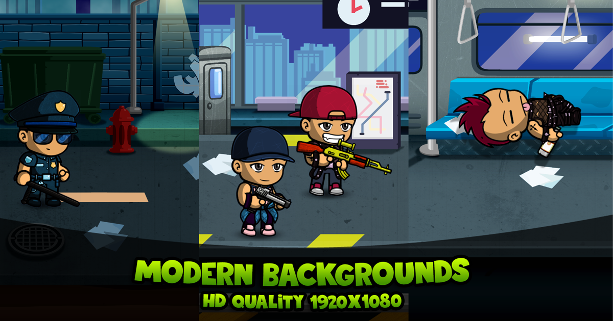 Street & Subway Backgrounds HD | 2D Textures & Materials | Unity Asset ...