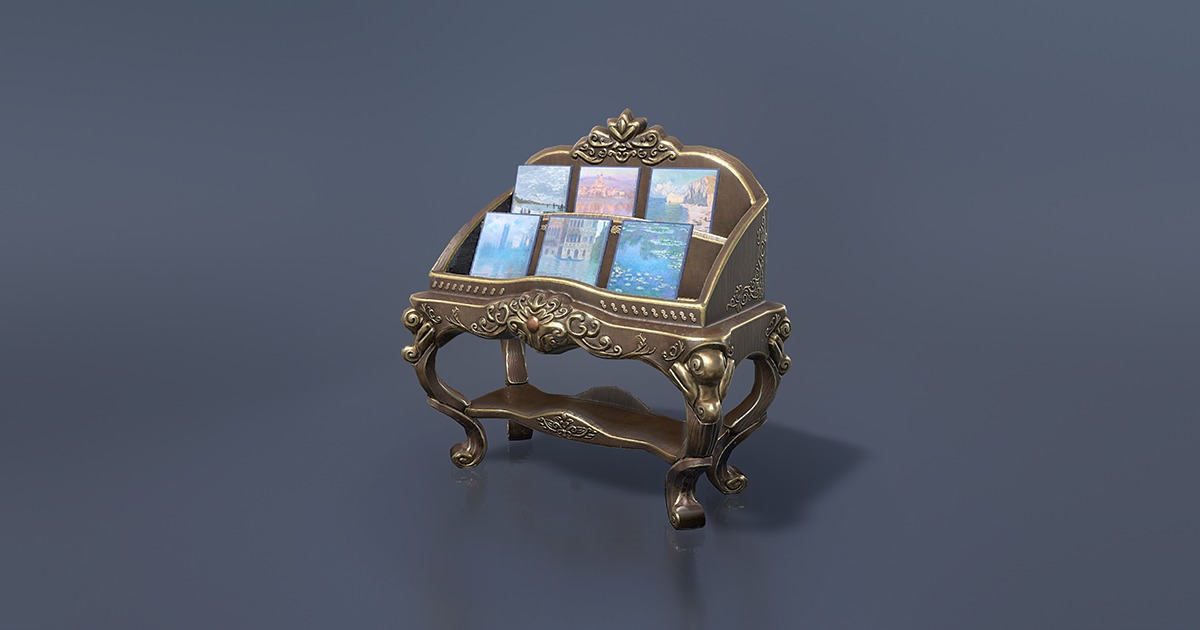 Gothic Record Display Stand | 3D Furniture | Unity Asset Store