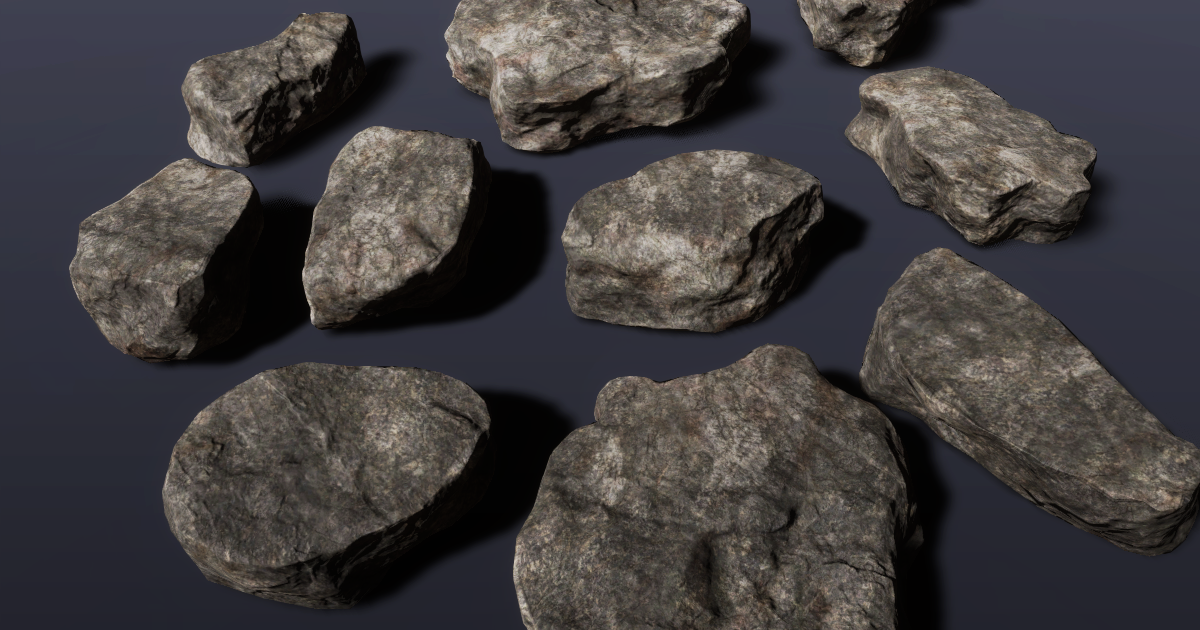 Flat Rock and Stone Multi-Pack (HDRP, URP, +) | 3D Landscapes | Unity ...