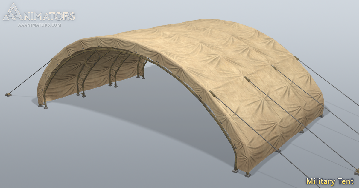 Low Poly Military Tent 04 | 3D Environments | Unity Asset Store
