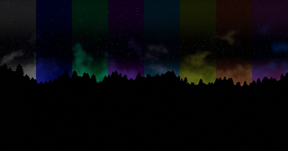 Skybox Stylized Forest Silhouette 7 Color 1 Monochrome | 2D Sky | Unity ...