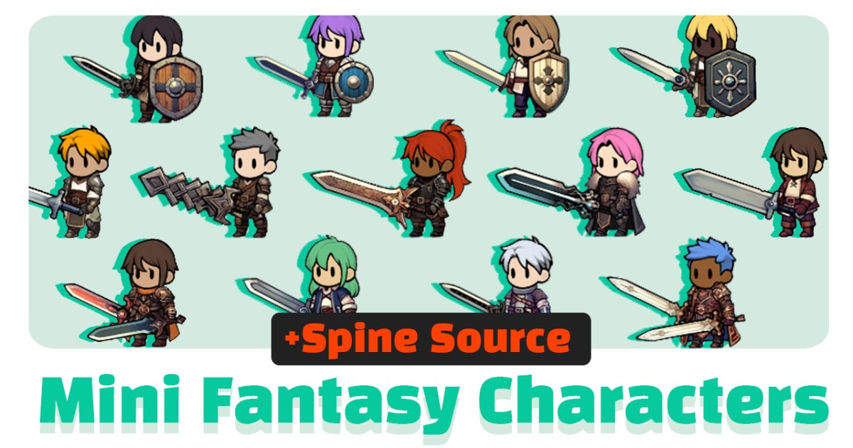 Mini Fantasy Characters (+spine) | 2D Characters | Unity Asset Store