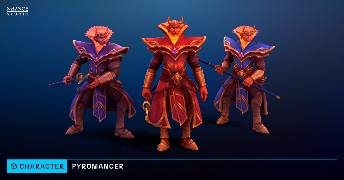 Stylized Fantasy Pyromancer | 3D Characters | Unity Asset Store