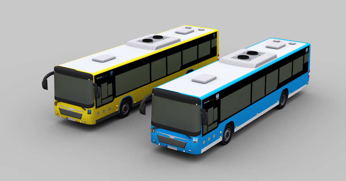 City bus Lowpoly 7 | 3D Land | Unity Asset Store