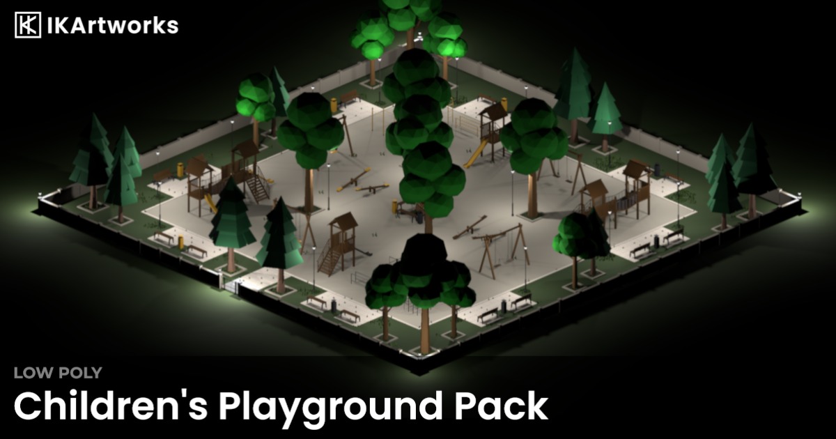 Low Poly Children's Playground Pack | 3D Urban | Unity Asset Store