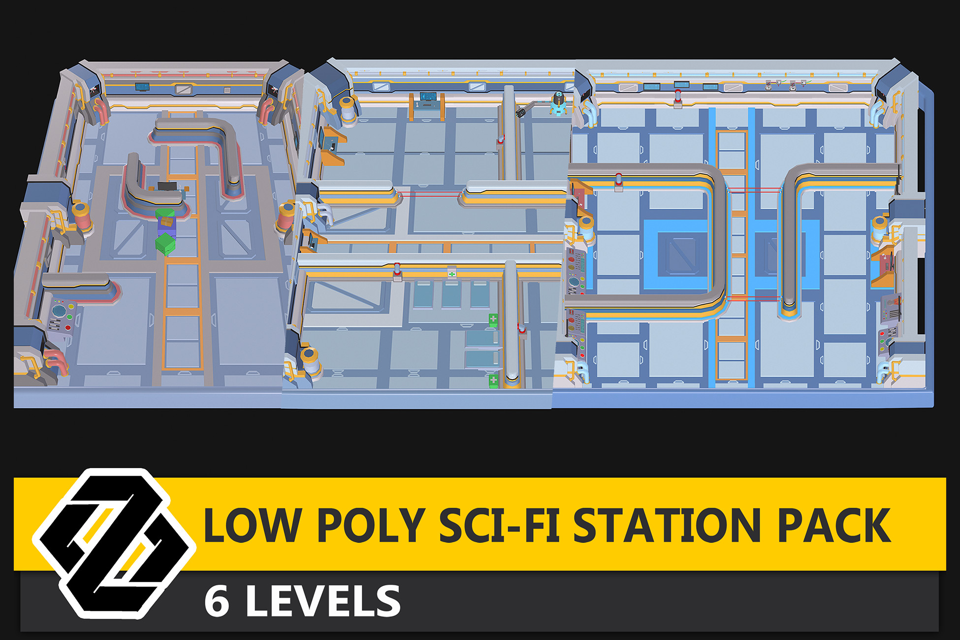 Low Poly Sci Fi Station Pack 3d Sci Fi Unity Asset Store 2367