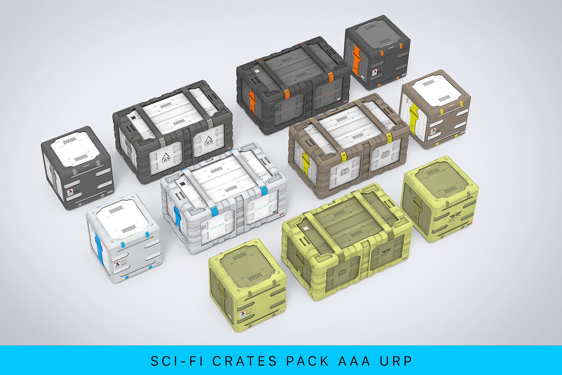 Sci-Fi Crates Pack AAA URP | 3D Sci-Fi | Unity Asset Store