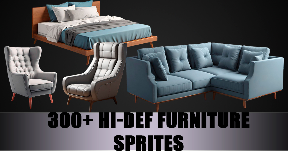 Hi-def Furniture - 300+ SPRITES | 2D Icons | Unity Asset Store