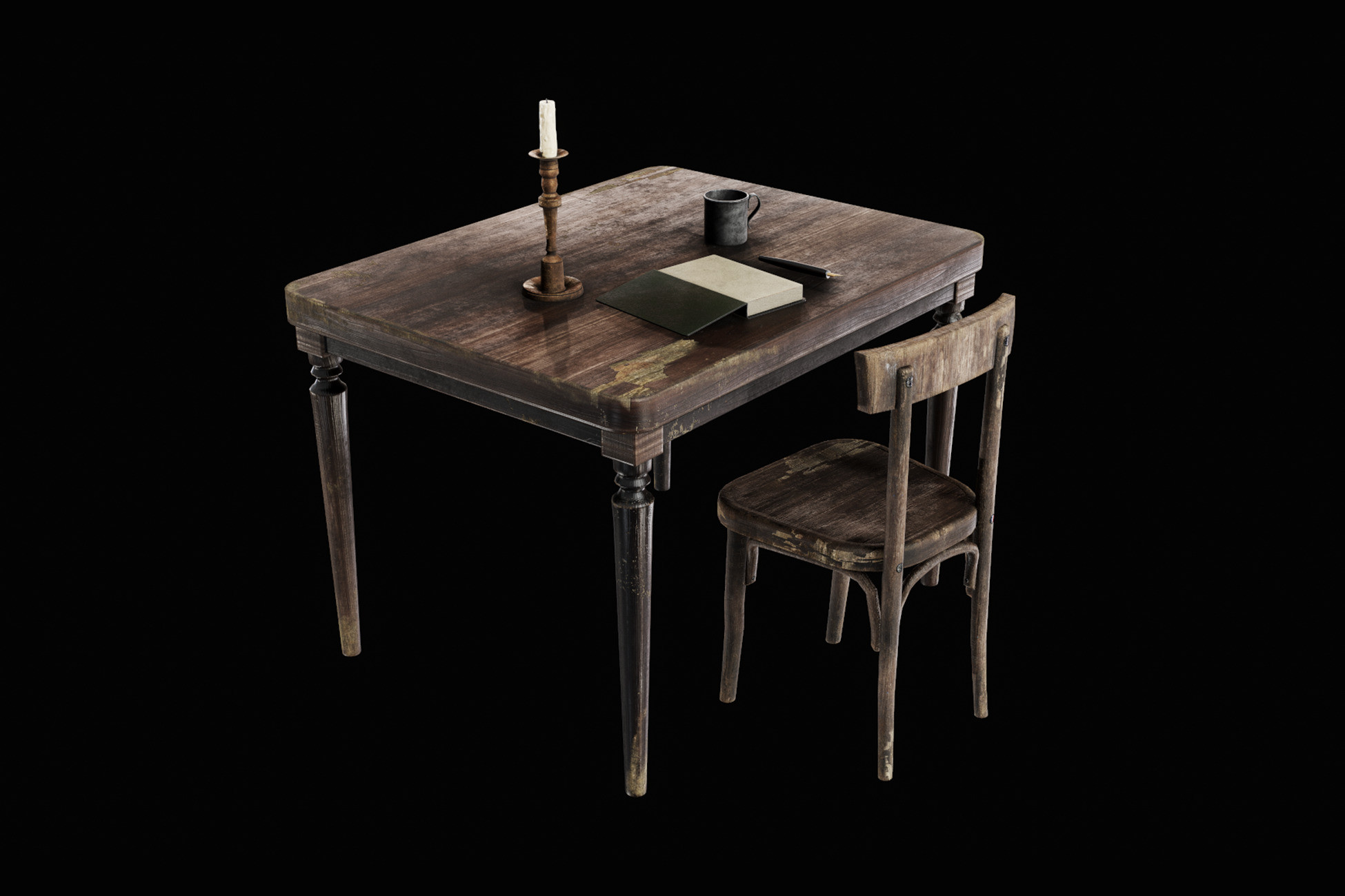 Ancient Table Game Ready | 3D Furniture | Unity Asset Store
