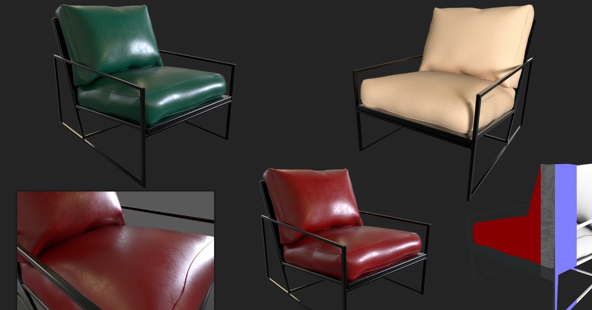 Modern Chair Vol2 | 3D Furniture | Unity Asset Store