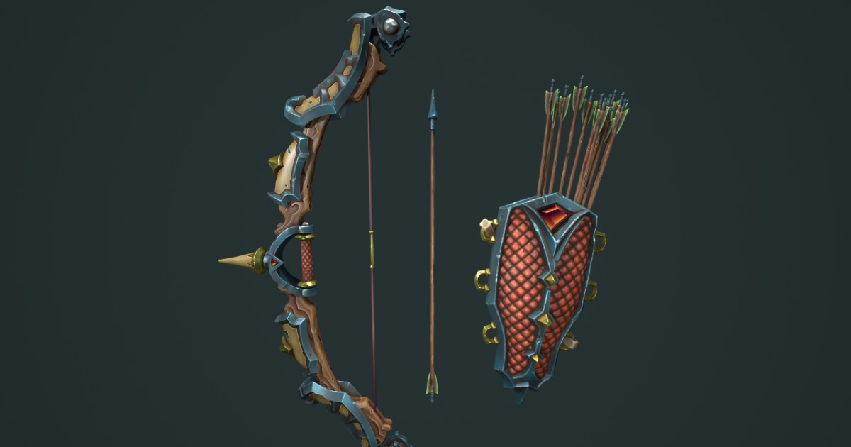 Knight Bow Quiver Arrow | 3D 무기 | Unity Asset Store