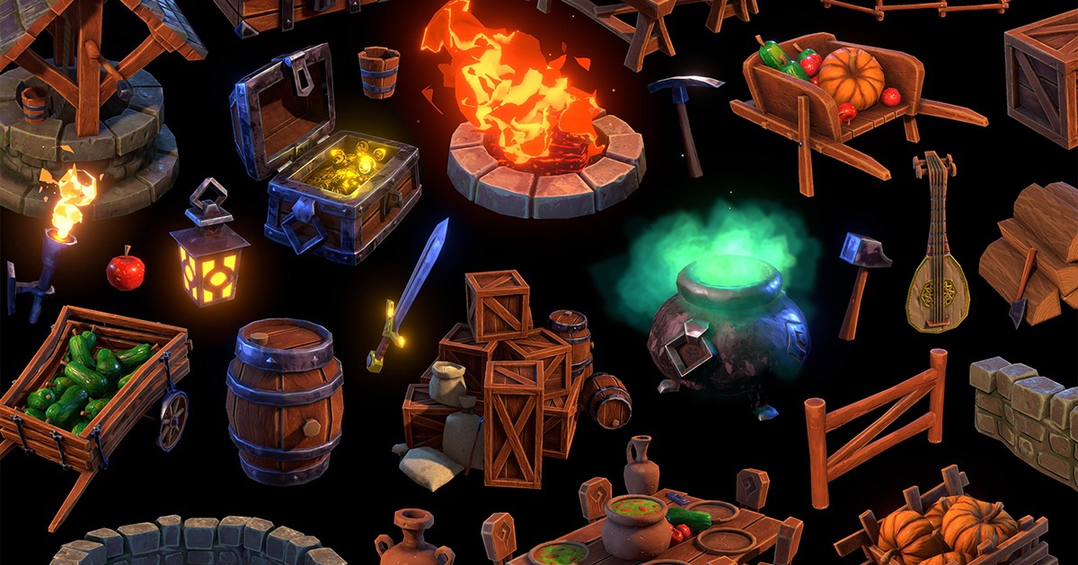 Stylized Medieval Props | 3D Exterior | Unity Asset Store
