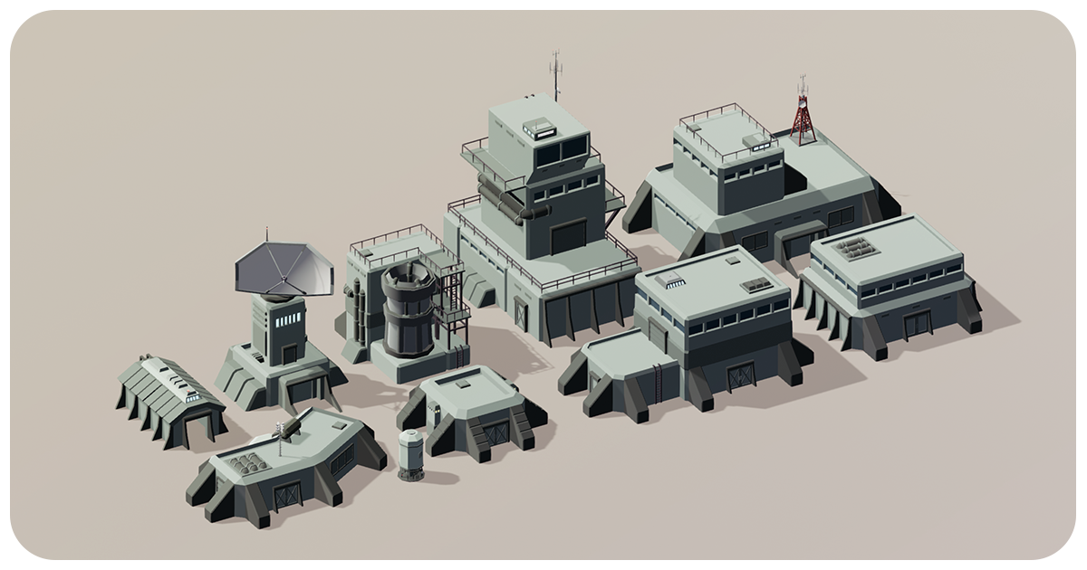 CUBE - Buildings Pack 01 | 3D Sci-Fi | Unity Asset Store