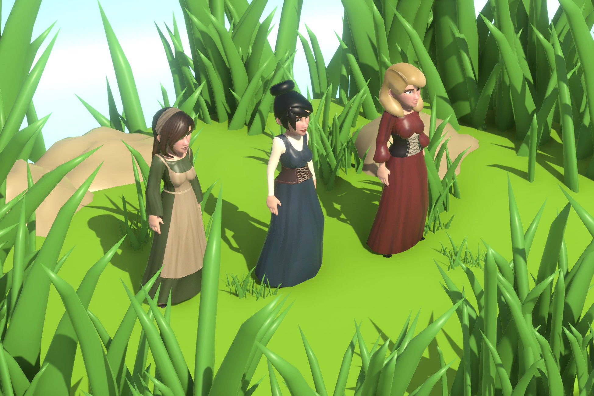 Villager Women - Casual Fantasy | 3D Humanoids | Unity Asset Store