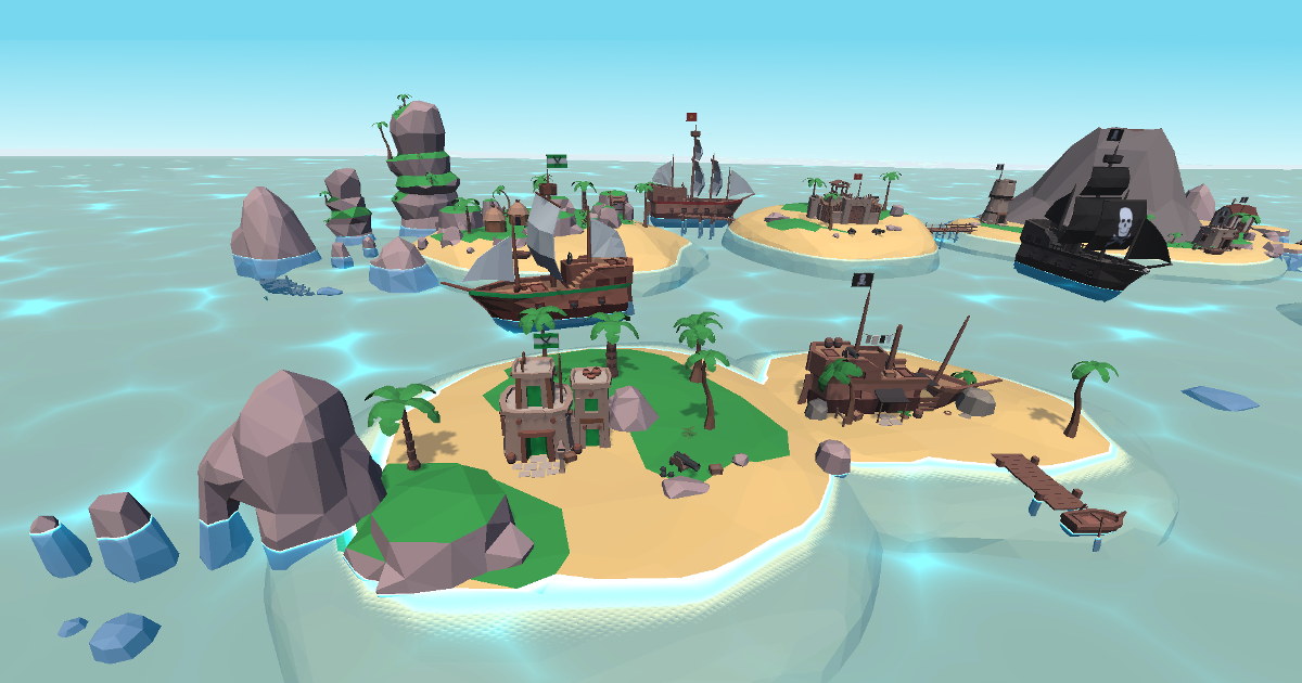 LOW POLY - Caribbean Islands Pack | 3D 풍경 | Unity Asset Store