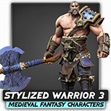 Stylized Warrior 03 - Low Poly Heroes Fantasy Characters - #32