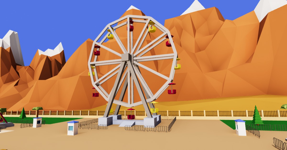 Amusement Park LowPoly | 3D 도시 | Unity Asset Store