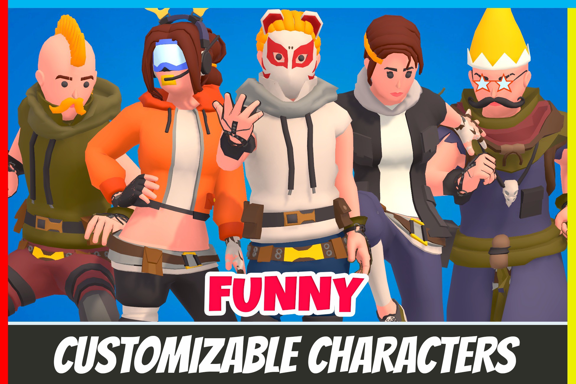 Customizable 3D Funny Characters Vol 3 | 3D Humanoids | Unity Asset Store