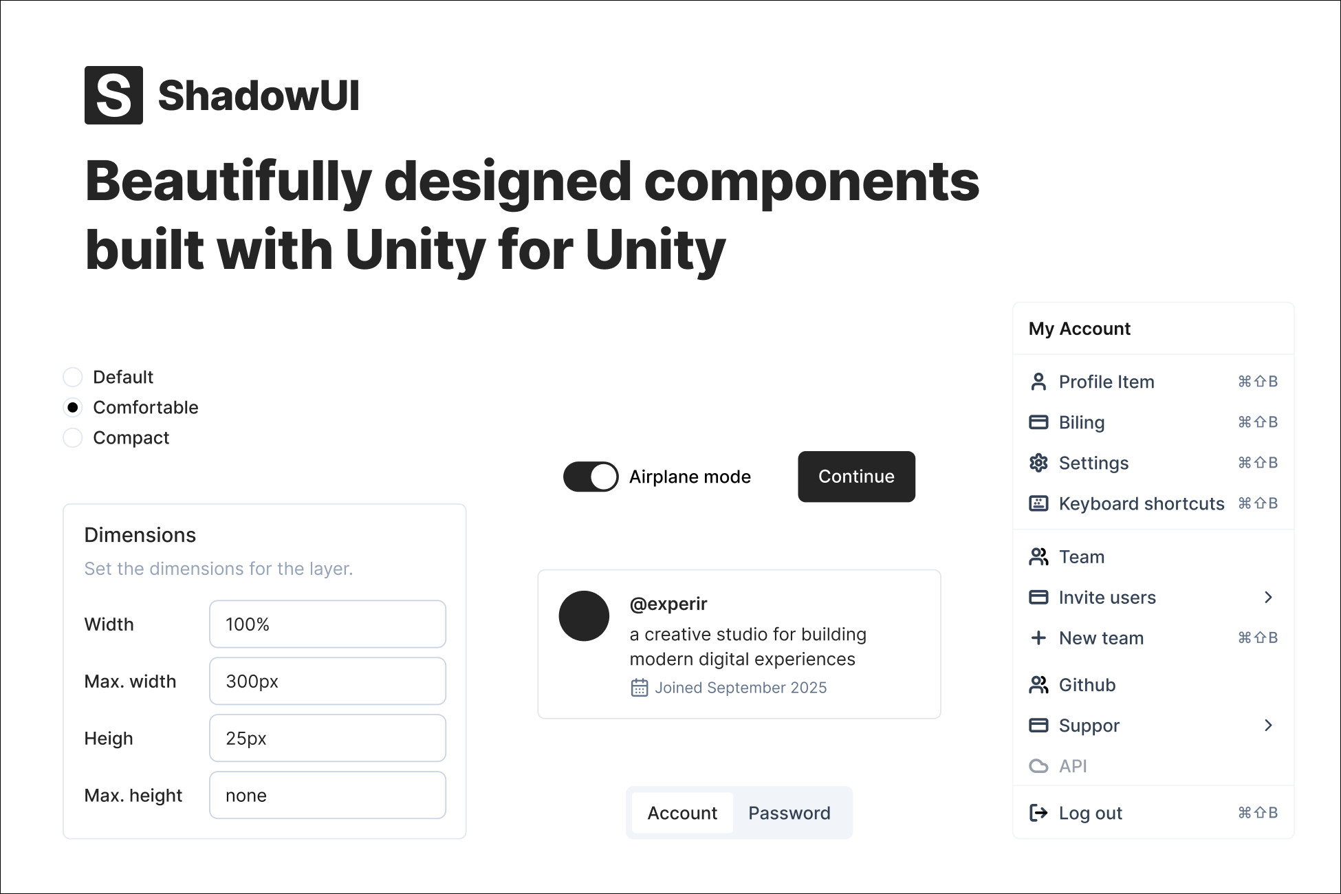 ShadowUI (uGUI version) by Experir